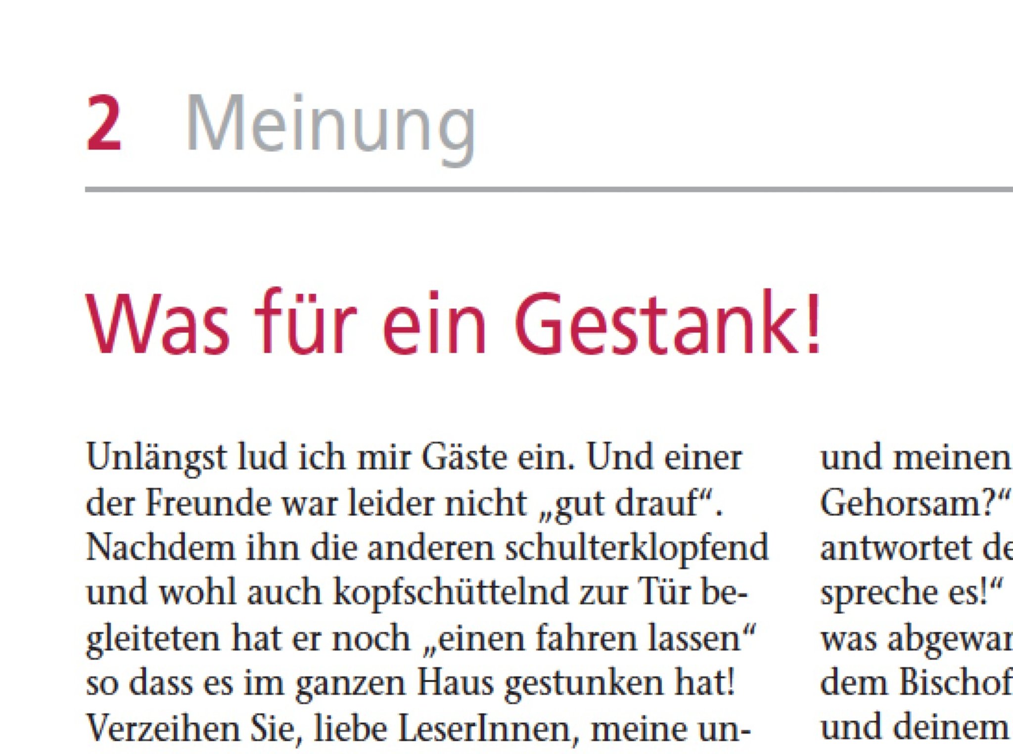 "Was für ein Gestank": Reaktionen auf den Leitartikel und Anmerkung der ...