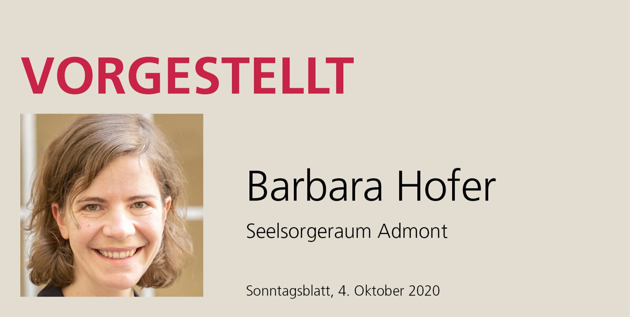 Vorgestellt: Barbara Hofer, Seelsorgeraum Admont - Steiermark ...