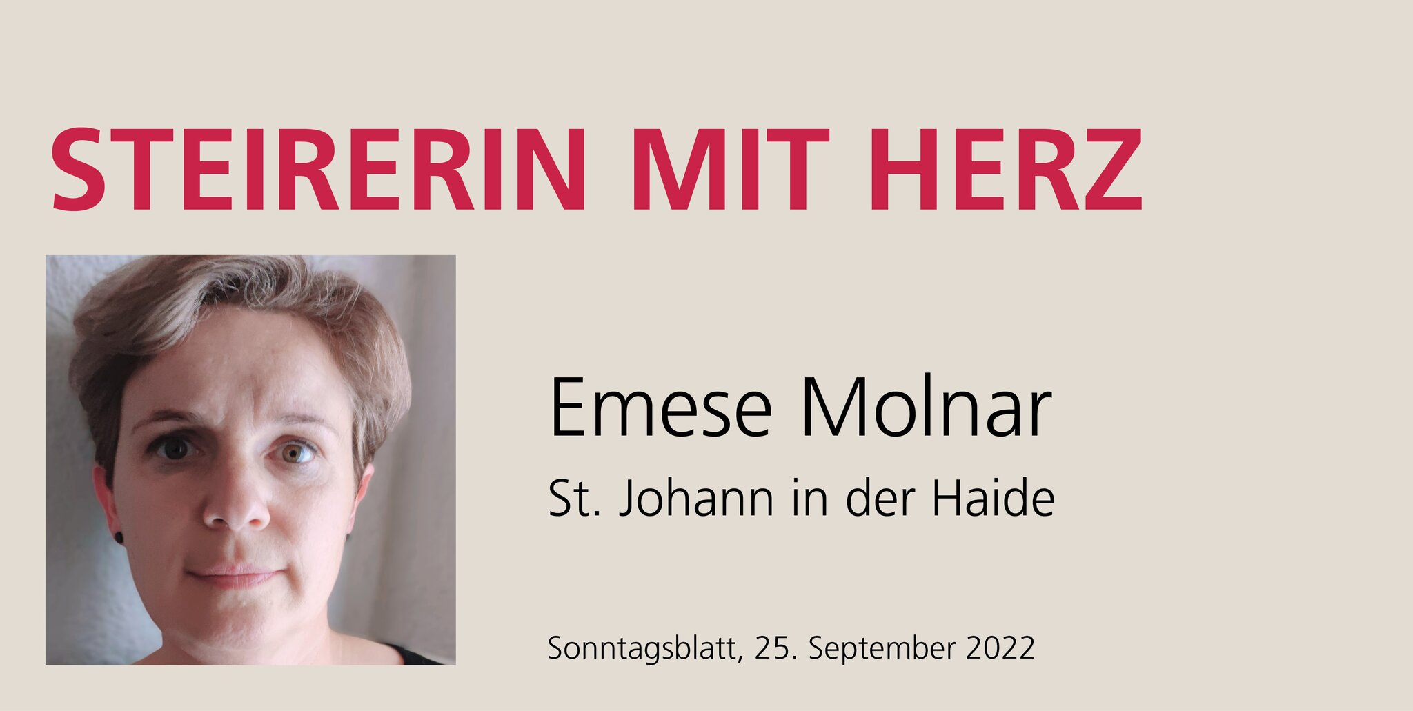 Steirerin mit Herz: Emese Molnar - Steiermark | SONNTAGSBLATT