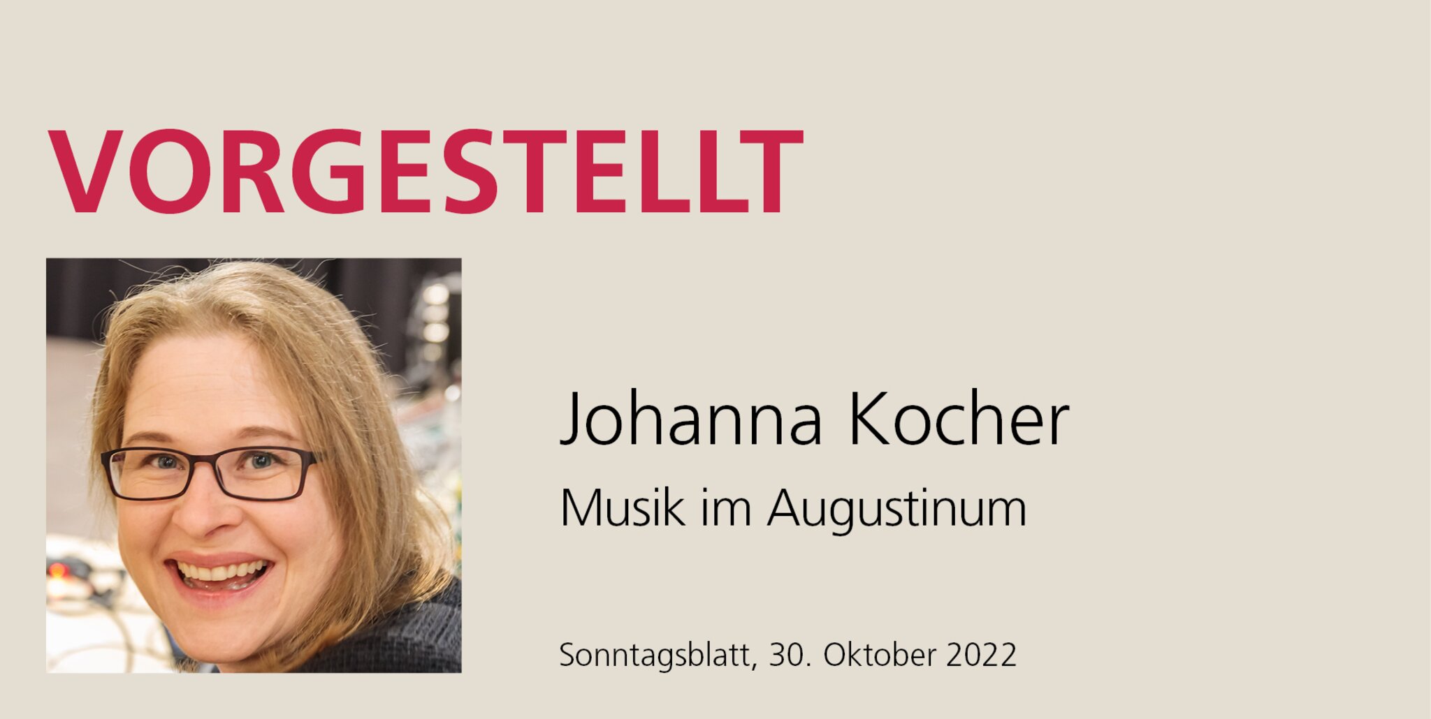 Vorgestellt: Johanna Kocher, Musik im Augustinum - Steiermark ...