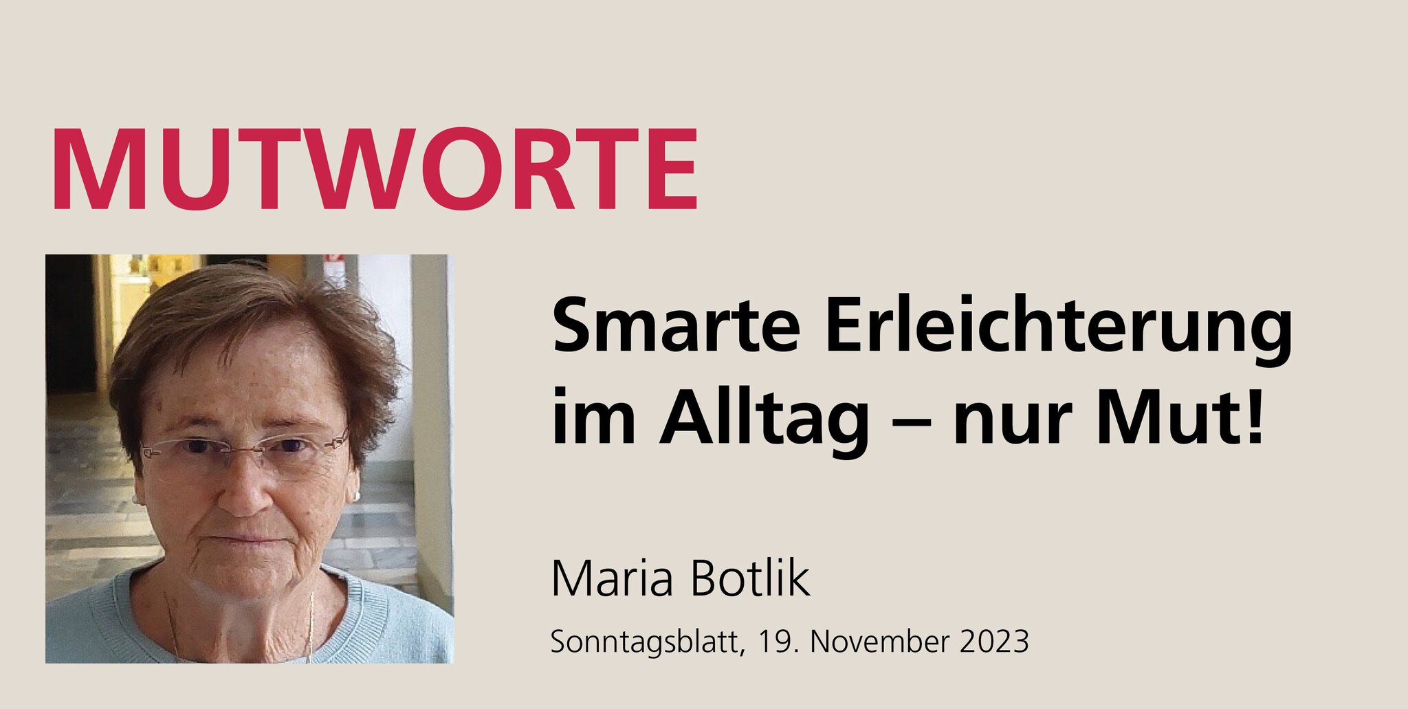 Mutworte - Maria Botlik: Smarte Erleichterung im Alltag – nur Mut ...
