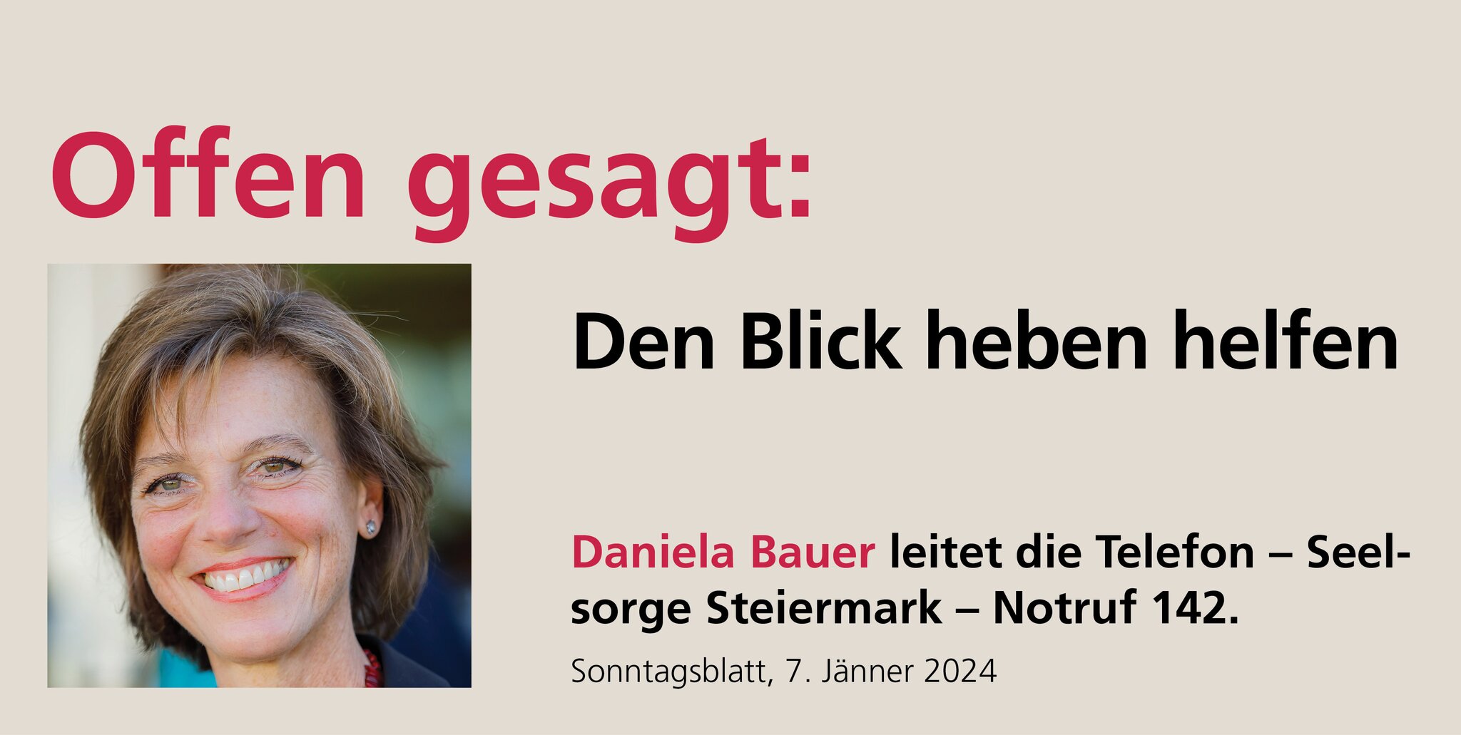 Offen gesagt - Daniela Bauer: Den Blick heben helfen - Steiermark ...