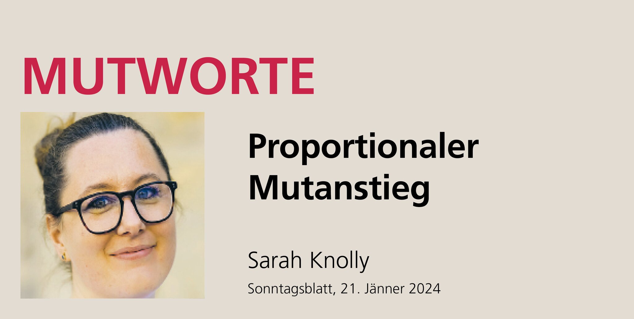 Mutworte - Sarah Knolly: Proportionaler Mutanstieg - Steiermark ...