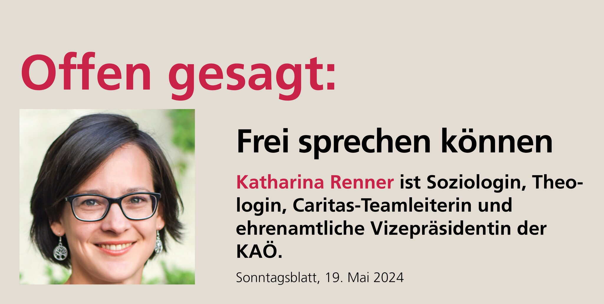 Offen gesagt - Katharina Renner: Frei sprechen können - Steiermark | SONNTAGSBLATT