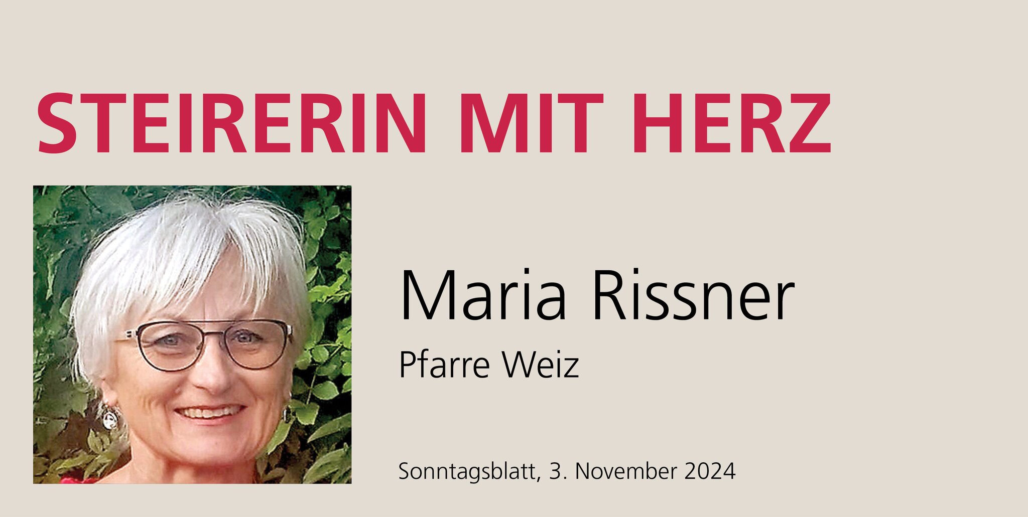 Steirerin mit Herz: Maria Rissner - Steiermark | SONNTAGSBLATT