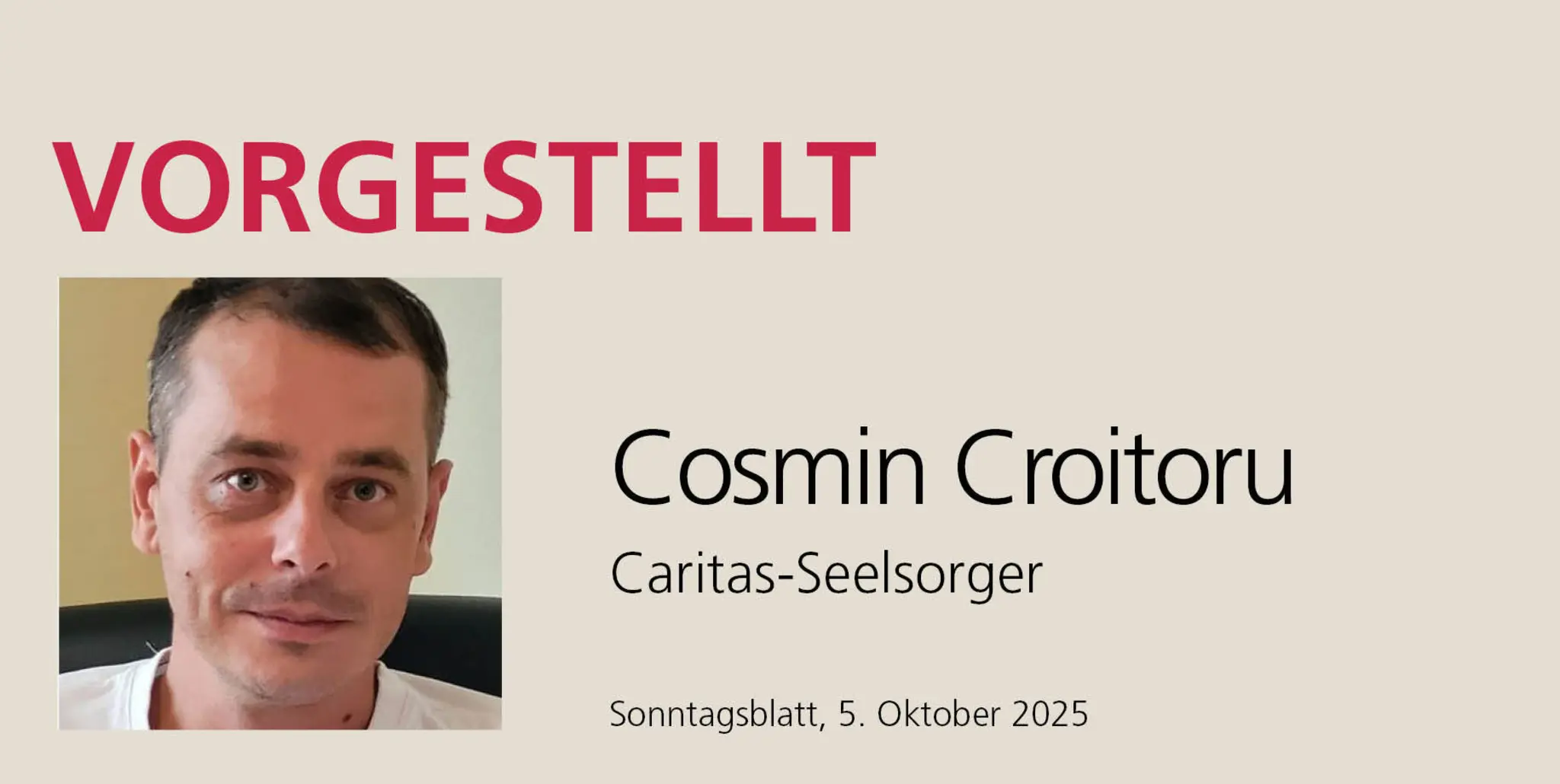 Vorgestellt: Cosmin Croitoru, Caritas-Seelsorger - Steiermark ...